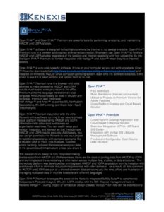 Open PHA Brochure 27NOV2018 | Kenexis