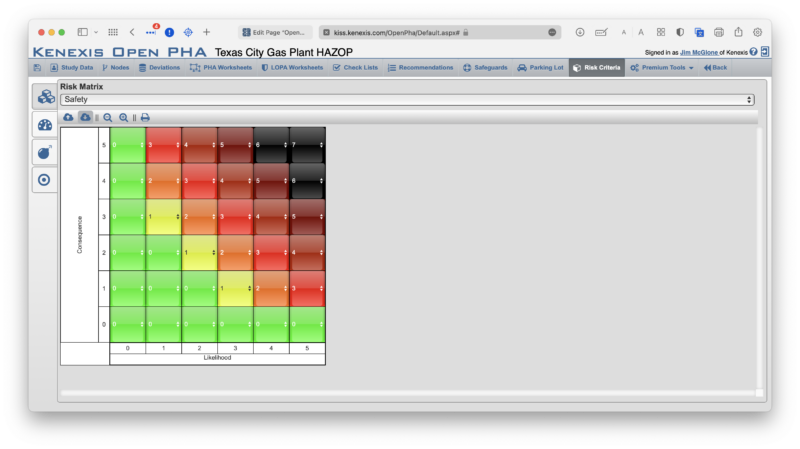 Risk Criteria Export | Kenexis