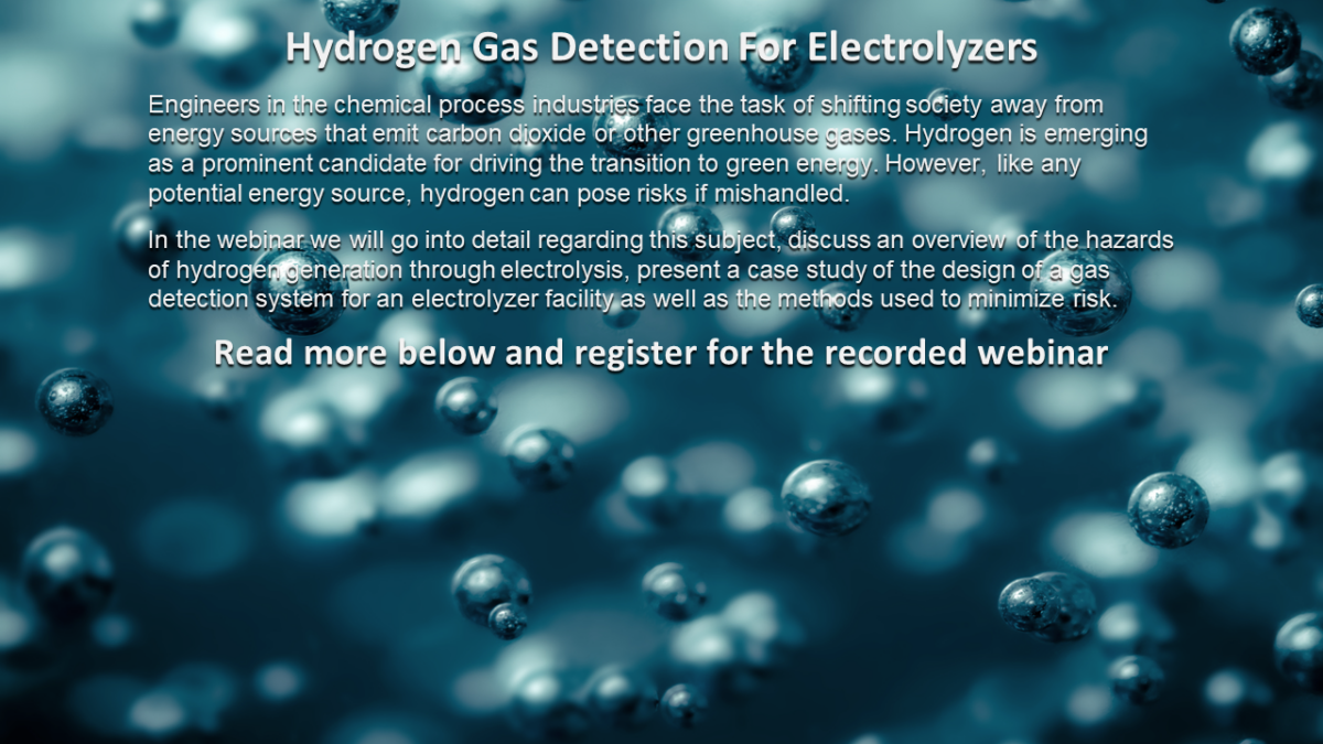 Recorded Webinar – Hydrogen Gas Detection For Electroyzers | Kenexis